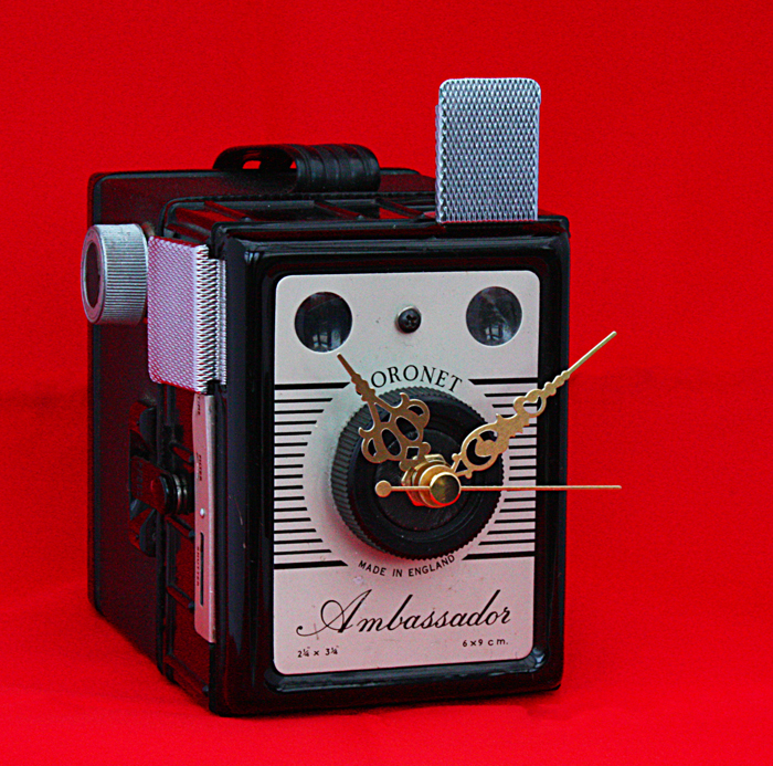 Clock Coronet Ambassador Camera Vintage Upcycled Geekery on Luulla